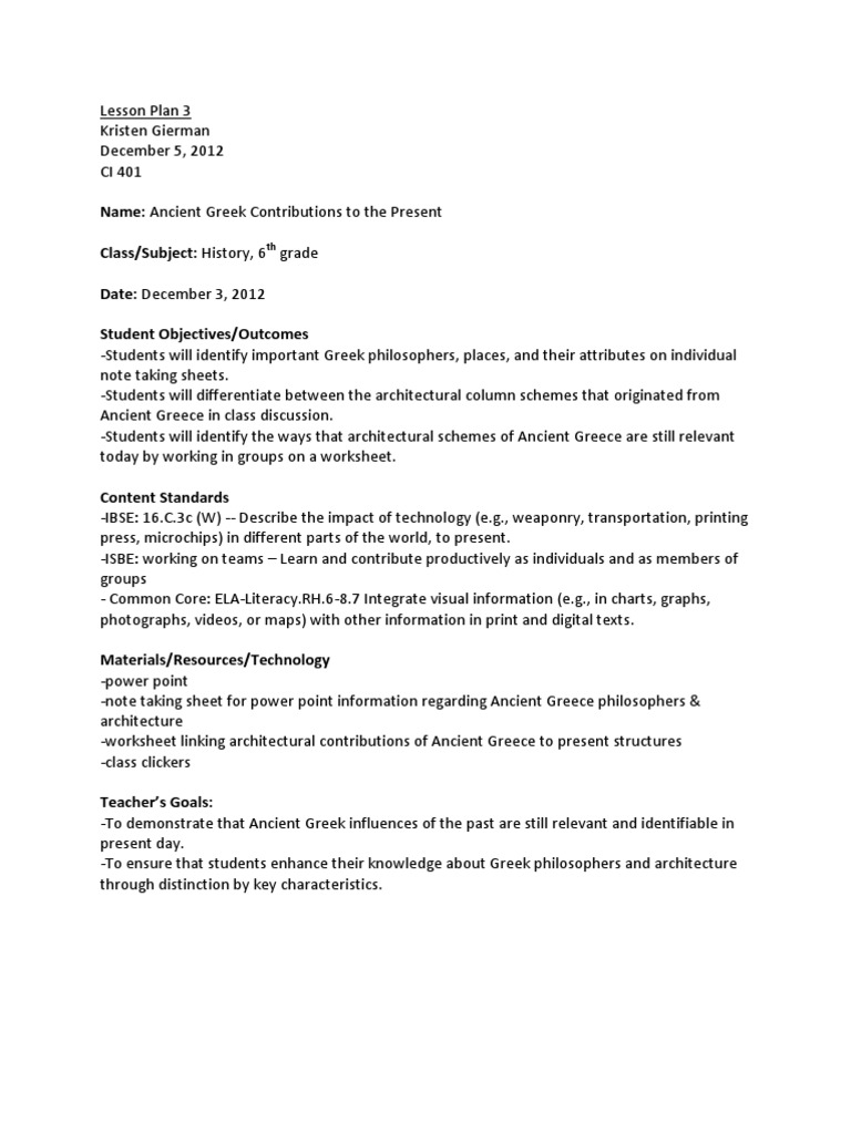 Greek Architecture Worksheet Activity | PDF | Lesson Plan | Ancient Greece