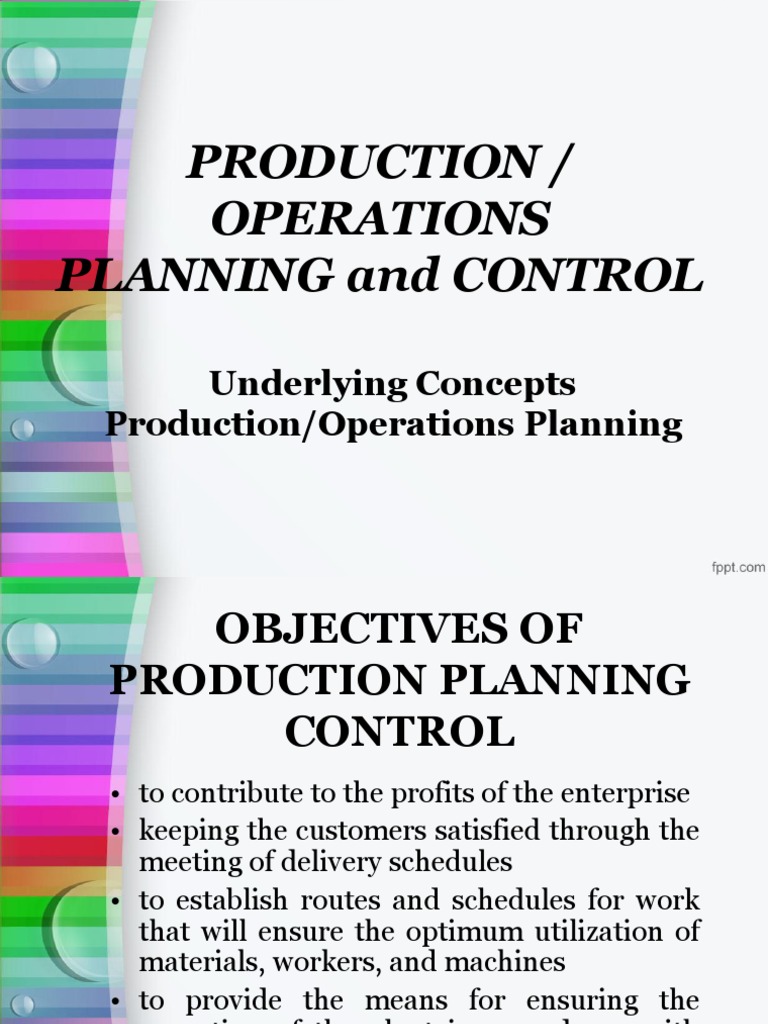 PRODUCTION Planning and Control | PDF | Scheduling (Computing ...