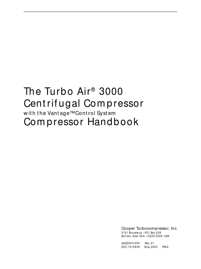 Centrifugal Compressor Handbook | PDF