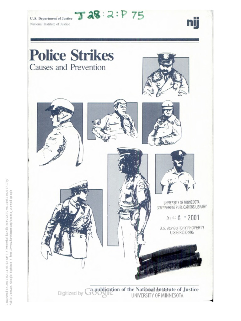 Nij-Police Strikes-Causes and Prevention | PDF | Strike Action | Inspector