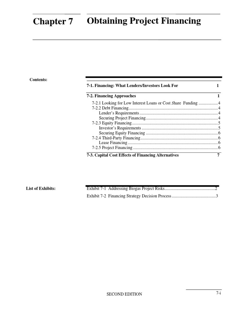 Sources Of Financing A Project Pdf Project Finance Debt