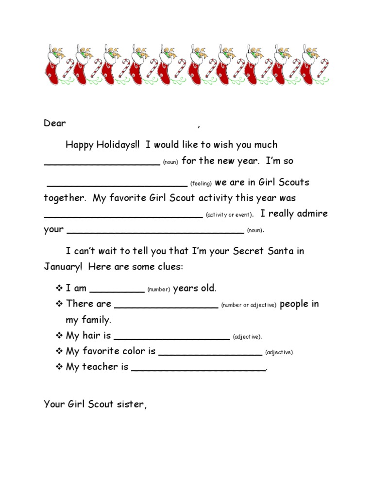 Secret Santa Letter | PDF