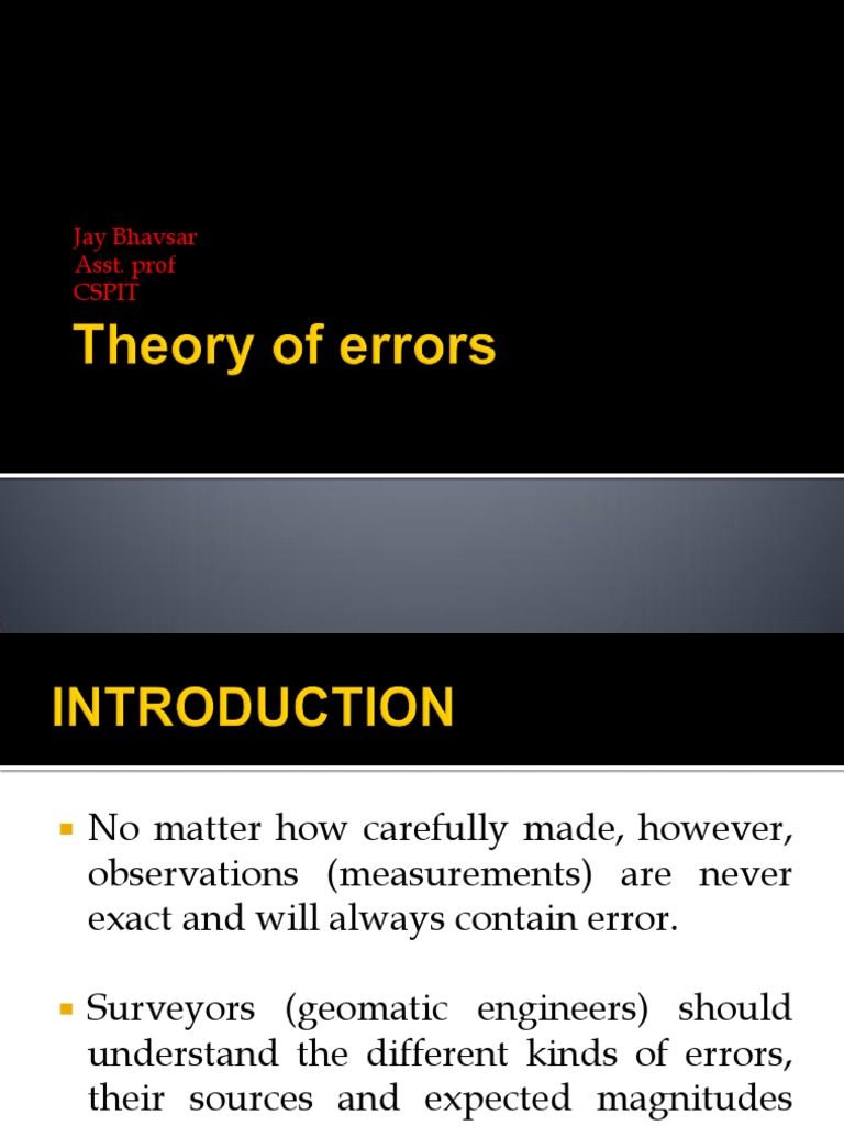 Theory Of Errors Observational Error Error 