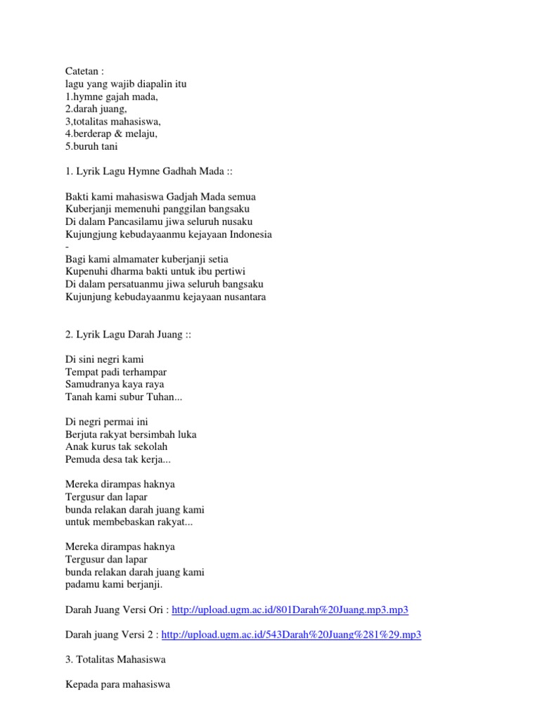 Hymne UGM | PDF | Puisi