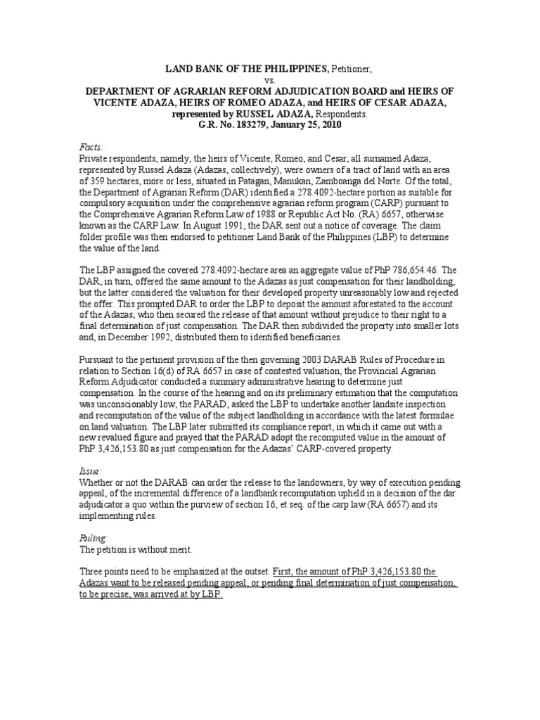 LPB Vs DAR-Digest | PDF | Public Law | Common Law