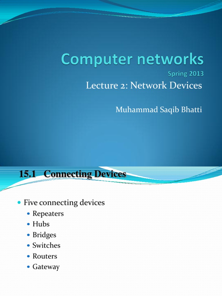 Lec 2. Computer Networks | PDF | Network Switch | Ethernet