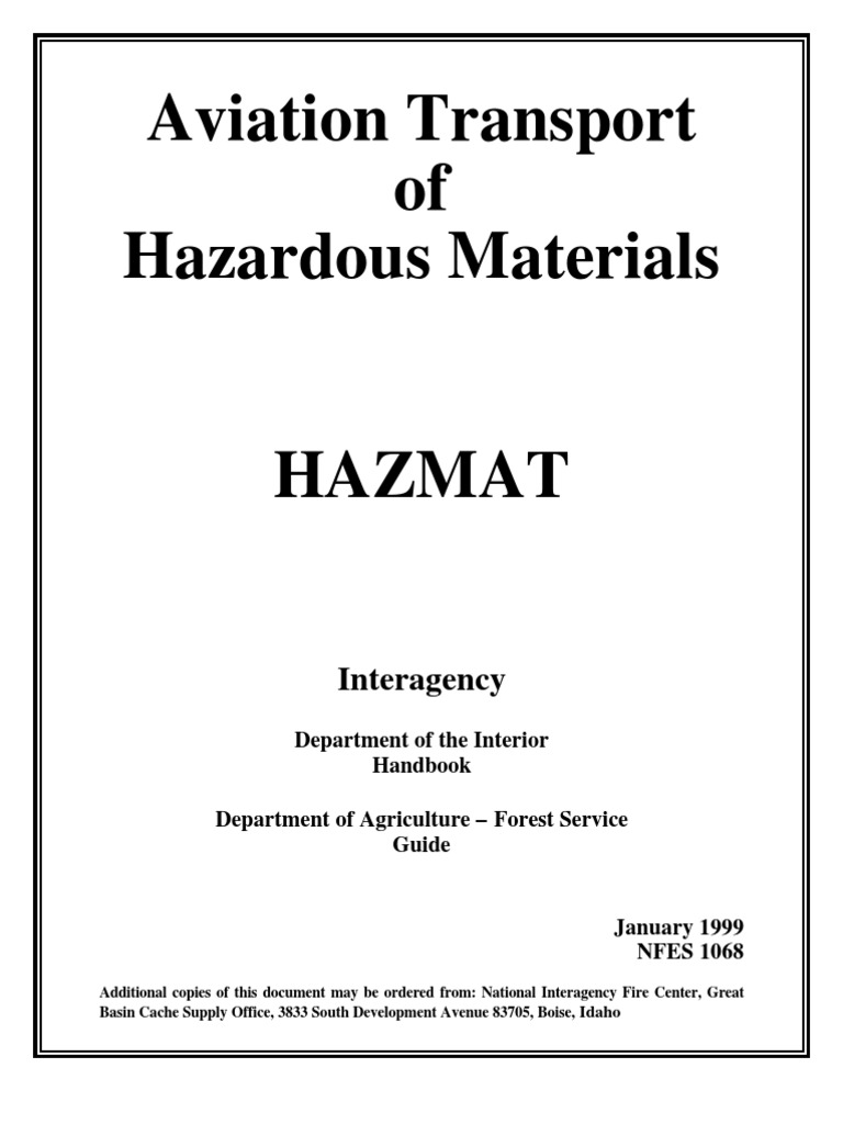 Aviation Transport of Hazardous Materials | PDF | Dangerous Goods ...