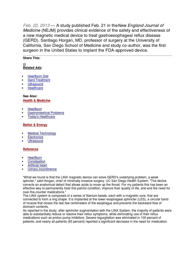 Medicine (NEJM) Provides Clinical Evidence of The Safety and ...