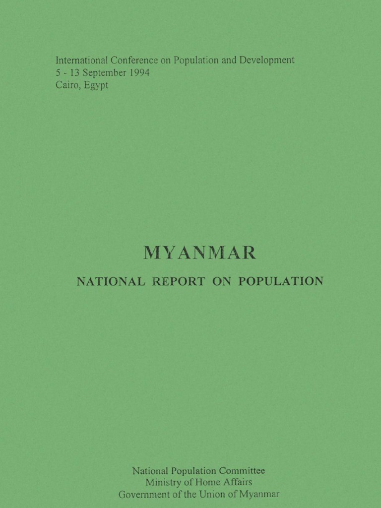 Myan Mar Population and Development | PDF