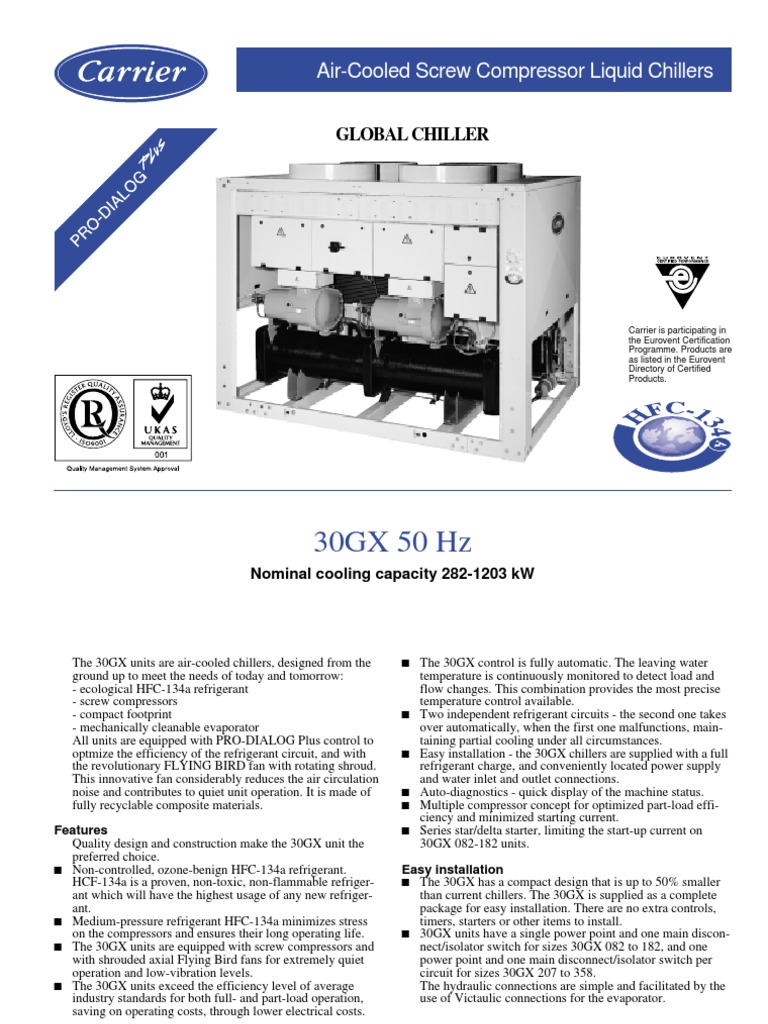 30GX | PDF | Heat Exchanger | Mechanical Fan