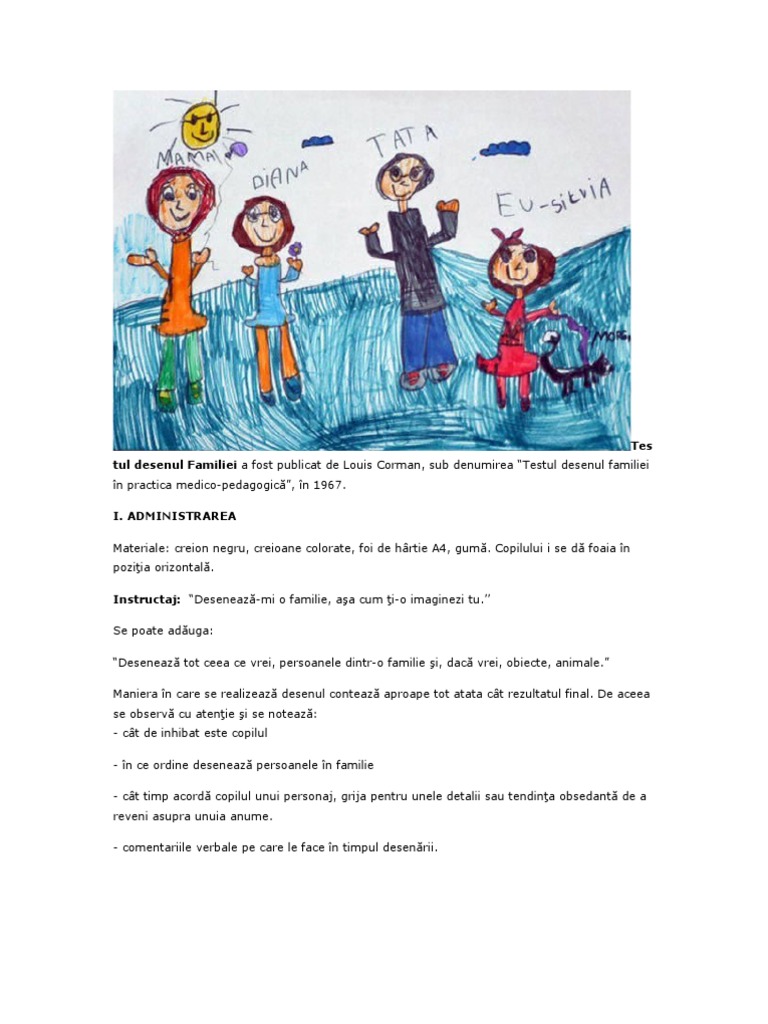 Testul desenul Familiei