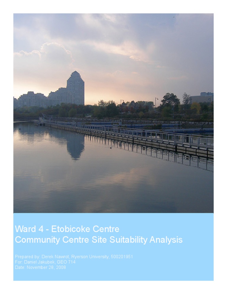 Community Centre Site Suitability Analysis Using GIS | PDF | Toronto ...
