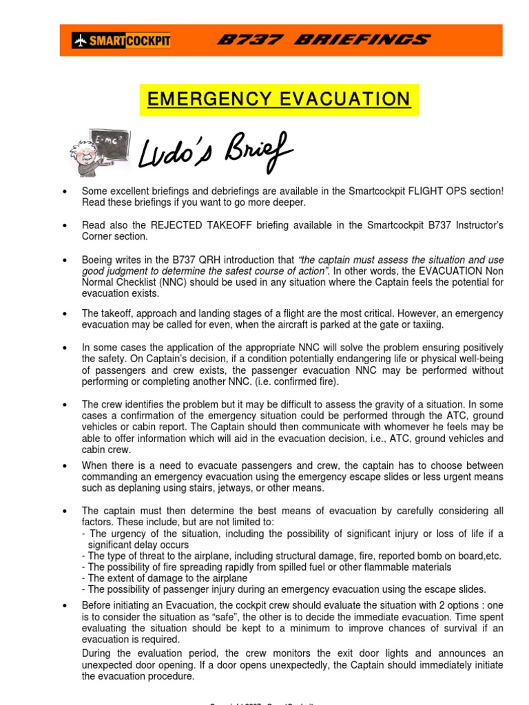 B-Emergency Evacuation Rev 0 | PDF | Flight Attendant | Emergency ...