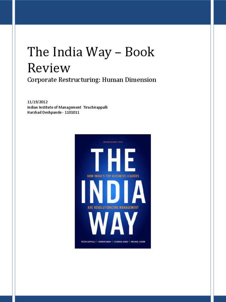 The India Way book review explores business practices | PDF | Corporate ...