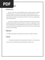 Shear Box Lab Report | PDF | Density | Strength Of Materials