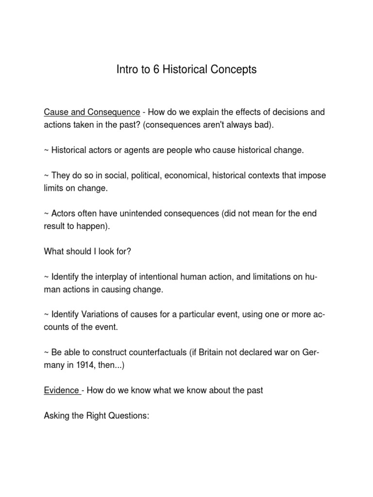 6 Historical Thinking Concepts | Psychological Concepts | Psychology ...