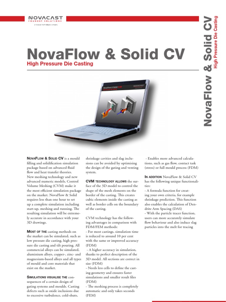 NovaFlow & Solid CV HPDC | Casting (Metalworking) | Applied And Interdisciplinary Physics