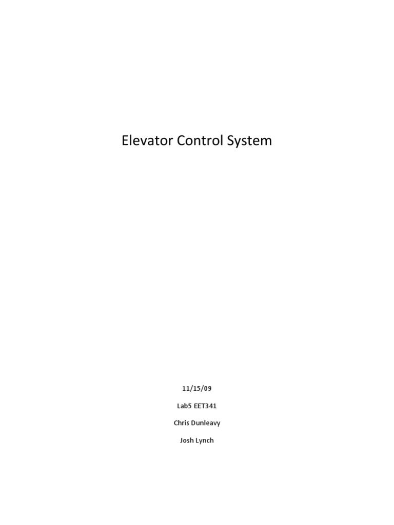 Designing and Evaluating an Elevator Control System Using LabVIEW | PDF | Elevator | Control System