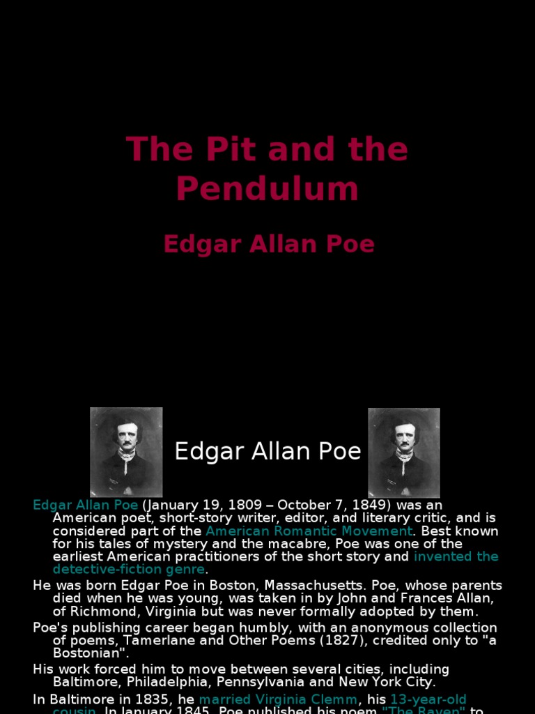 The Pit and The Pendulum | PDF | Edgar Allan Poe