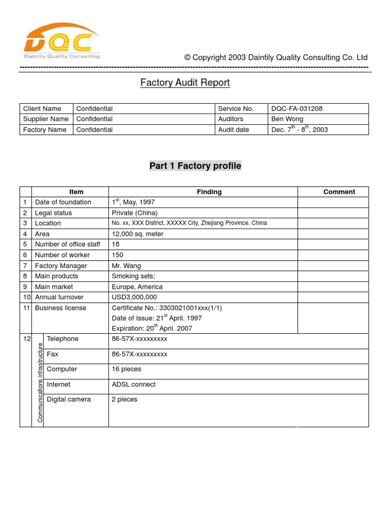 3 - Factory Audit Report | PDF | Overtime | Workweek And Weekend