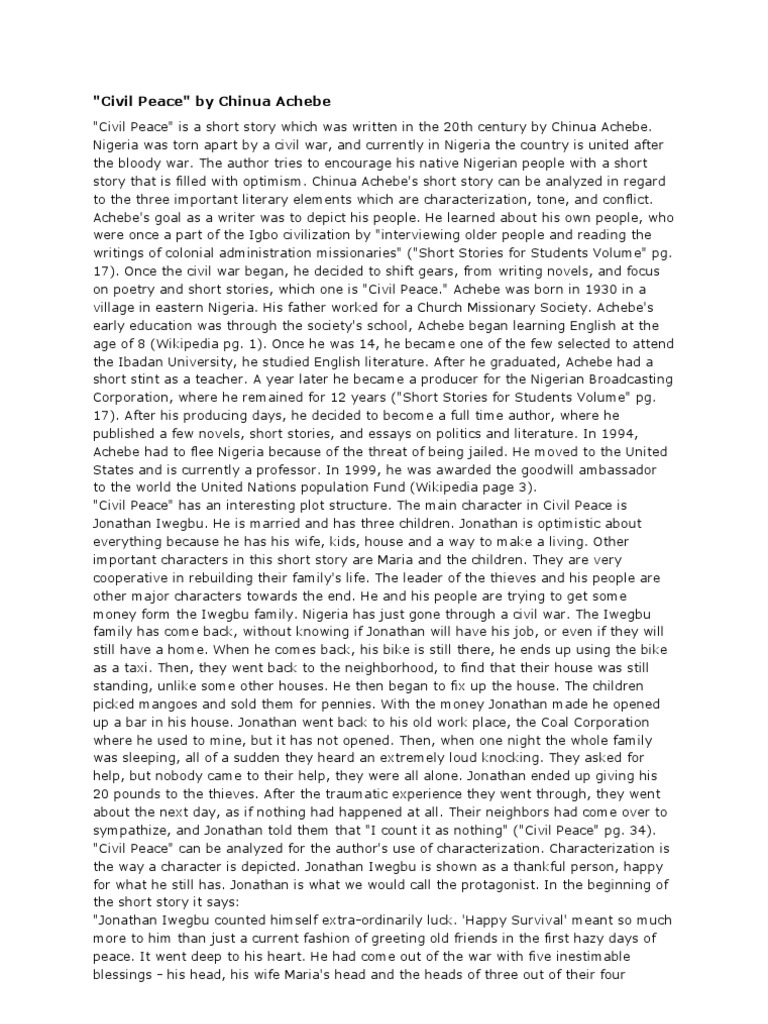 Civil Peace | Fiction & Literature