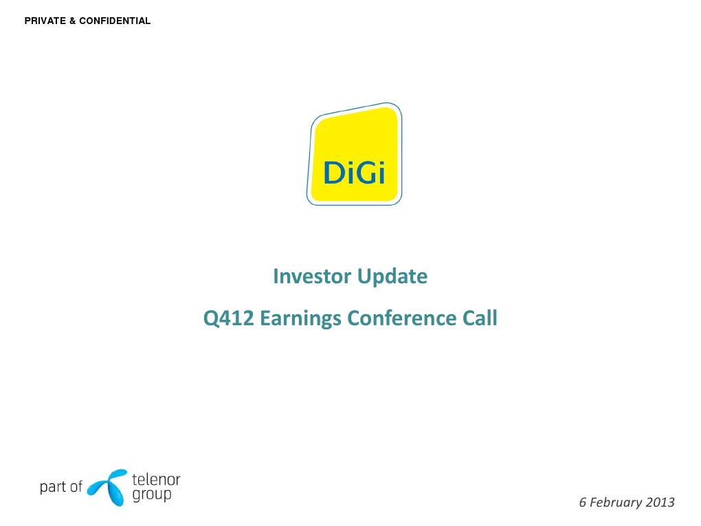 Digi Q412 Earning Report | PDF | Income Statement | Financial Accounting
