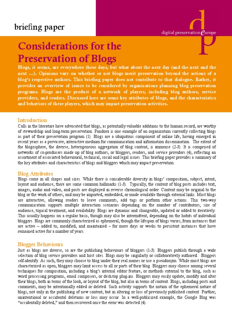 Blog Characteristics | PDF | Blog | Communication