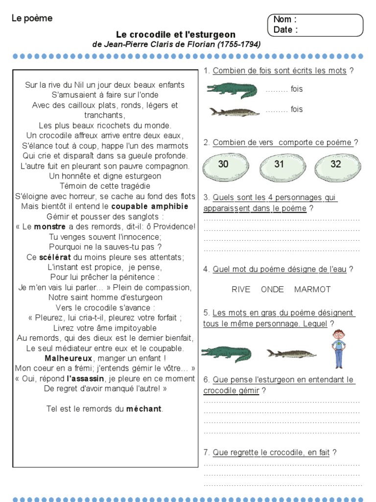 Fiche Lecture Ce2 Cm1 Cm2 3 | PDF