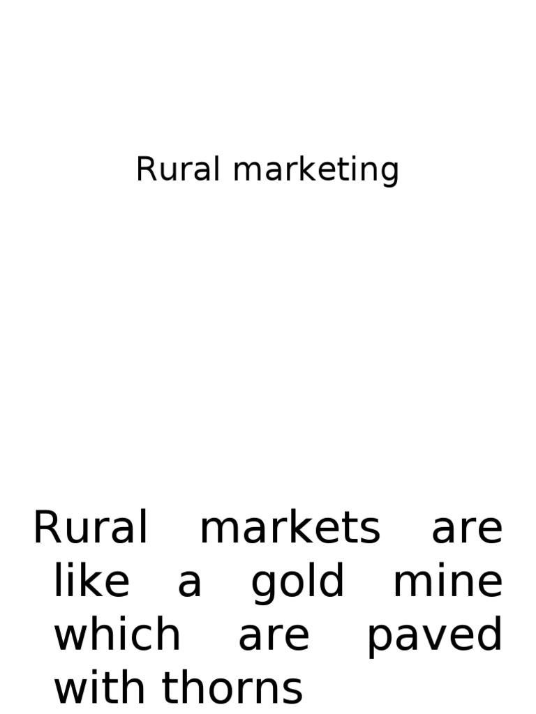 Rural Marketing | PDF | Consumer Behaviour | Behavior