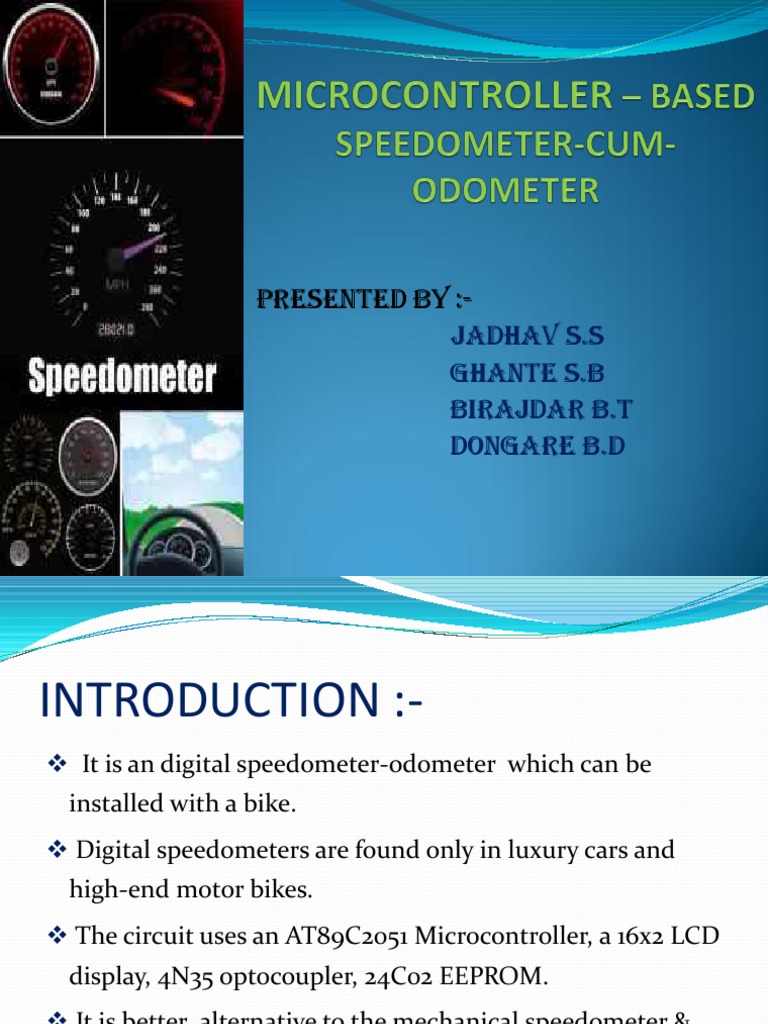 Microcontroller - Based Speedometer-Cum-Odometer | PDF