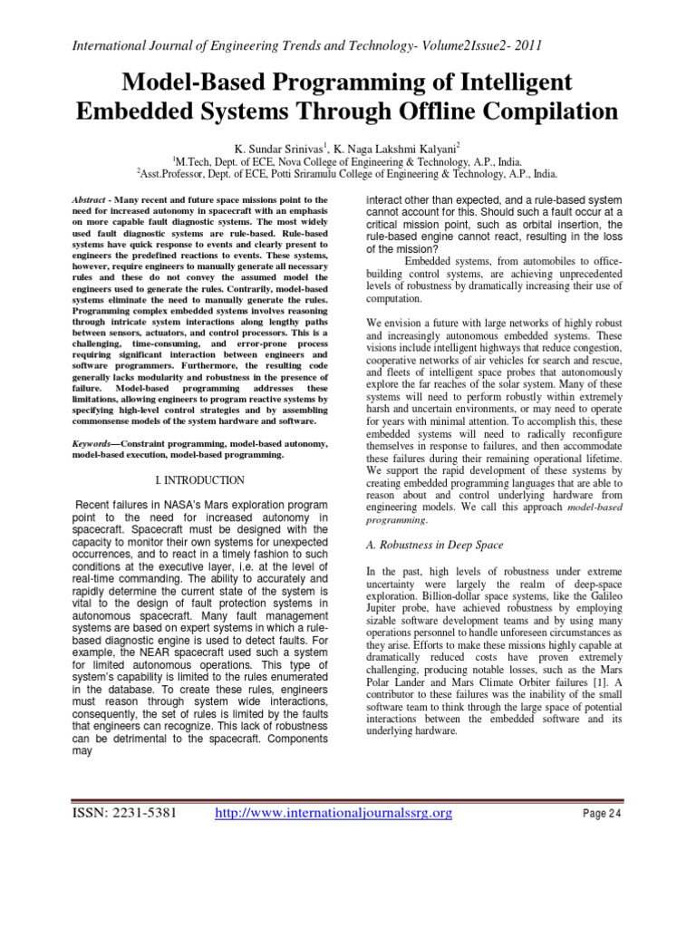 Model-Based Programming of Intelligent Embedded Systems Through Offline ...