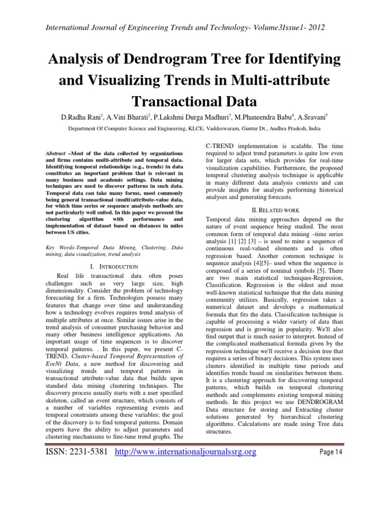 Analysis of Dendrogram Tree For Identifying and Visualizing Trends in Multi-Attribute ...