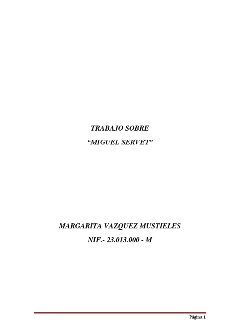 Miguel Servet: Vida y Legado | PDF | John Calvin | Religión y creencia