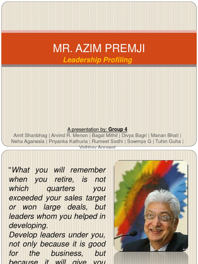 Azim Premji | PDF | Leadership | Business
