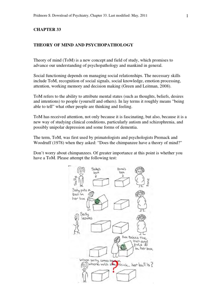Chapter 33 Theory of Mind PDF | PDF | Reward System | Theory Of Mind