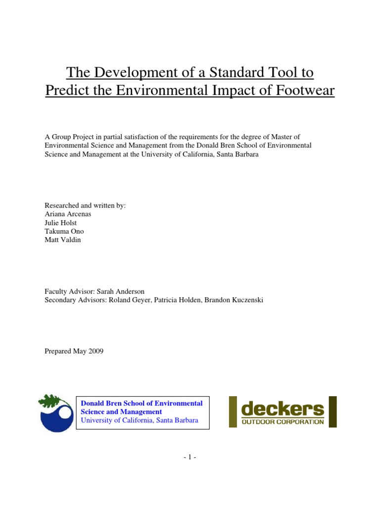 Footprint Proposal | PDF | Life Cycle Assessment | Water