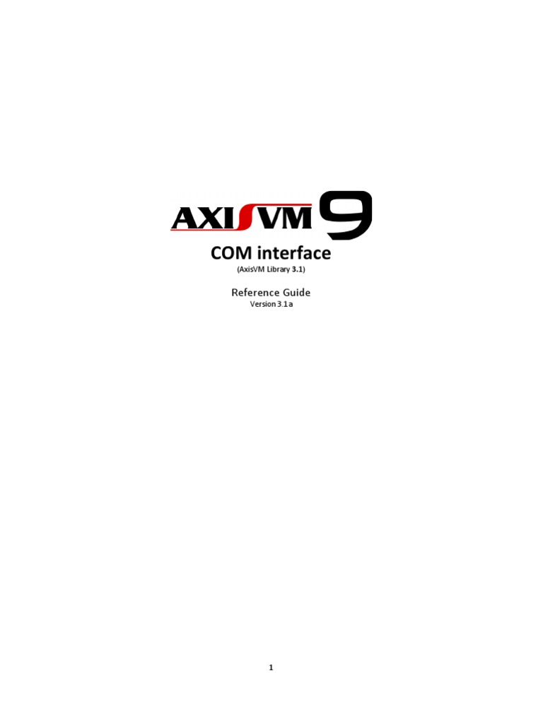 Axis VM Com Server User Book | PDF
