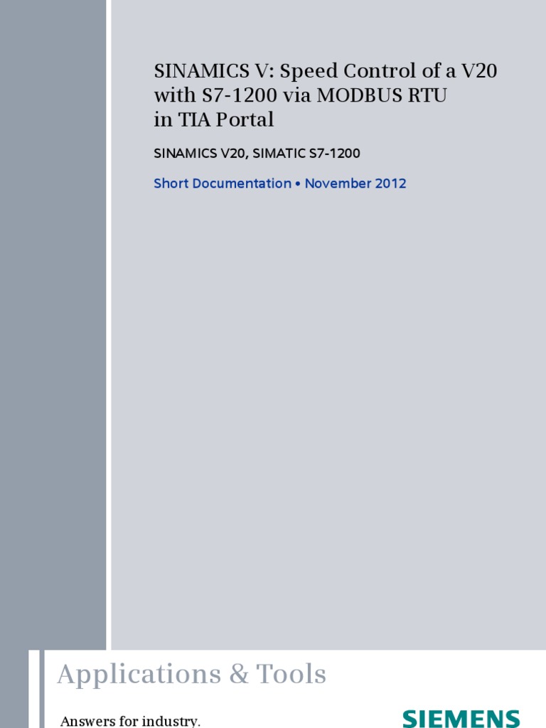 V20 at S7-1200 MB v10 SHORT-DOCU en | PDF | Pointer (Computer Programming) | Array Data Structure