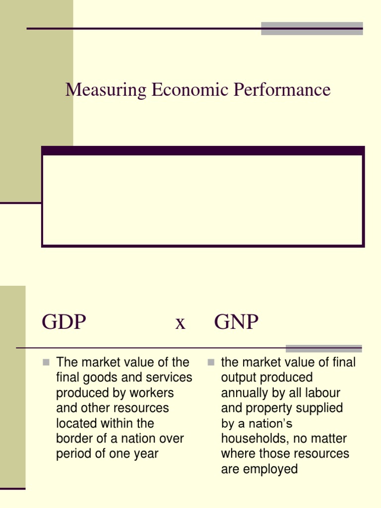 Measuring Economic Performance | PDF | Value Added | Gross Domestic Product
