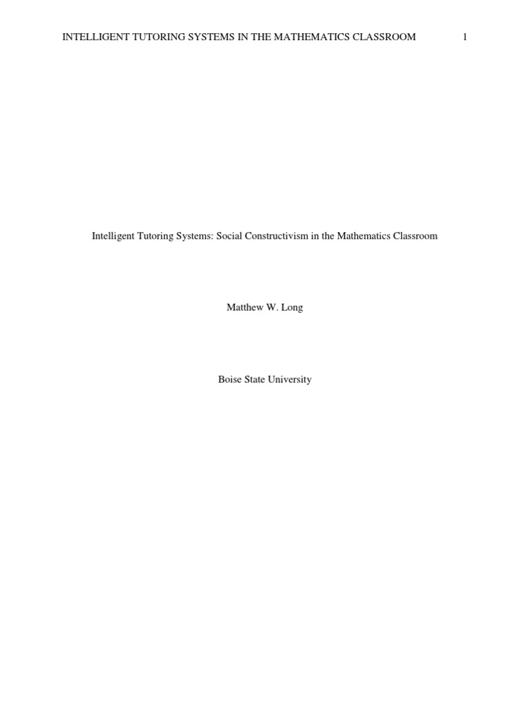 EDTECH 504 Synthesis Paper | PDF | Constructivism (Philosophy Of ...