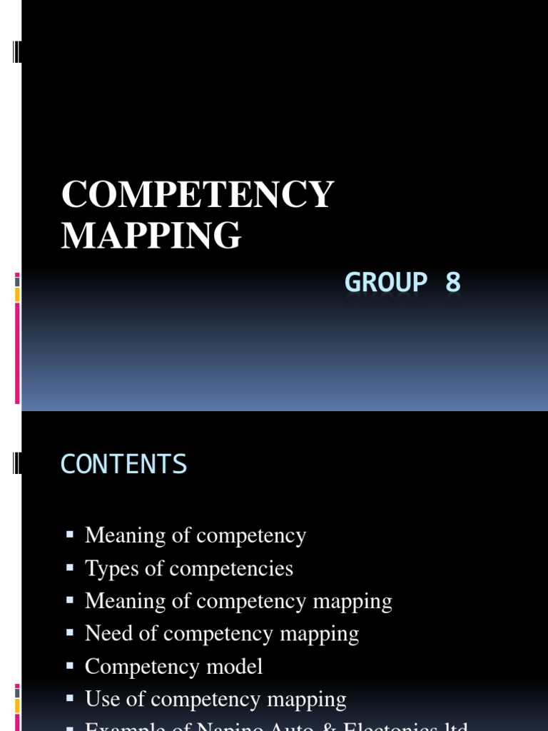 Competency Mapping | PDF | Competence (Human Resources) | Employment