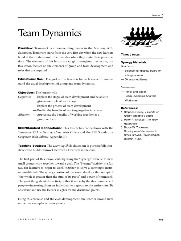 Week3 Lesson17Team Dynamics | PDF | Homework | Learning