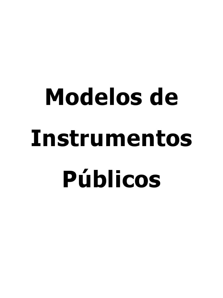 Ruiz Armijo, AA - Modelos de Instrumentos Públicos | PDF | Liquidación ...