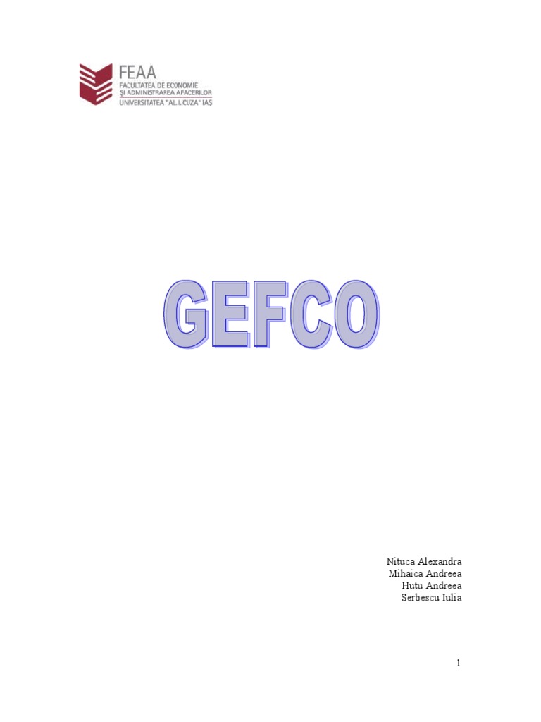 GEFCO (Multinationala) | PDF