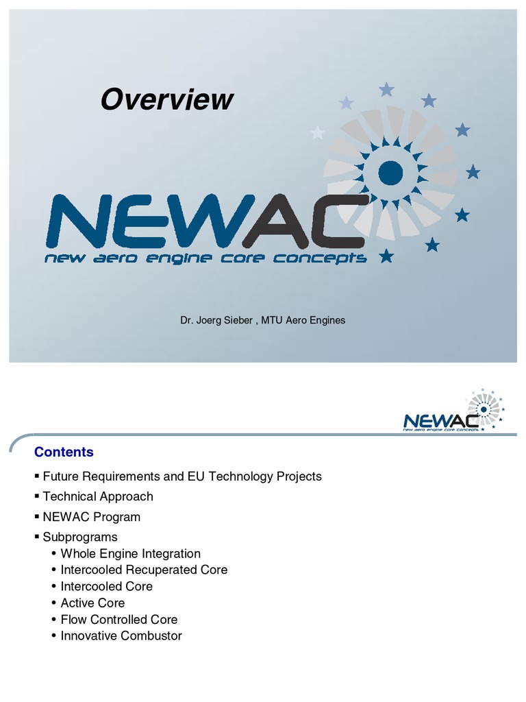 NEWAC Overview | PDF | Gas Compressor | Combustion