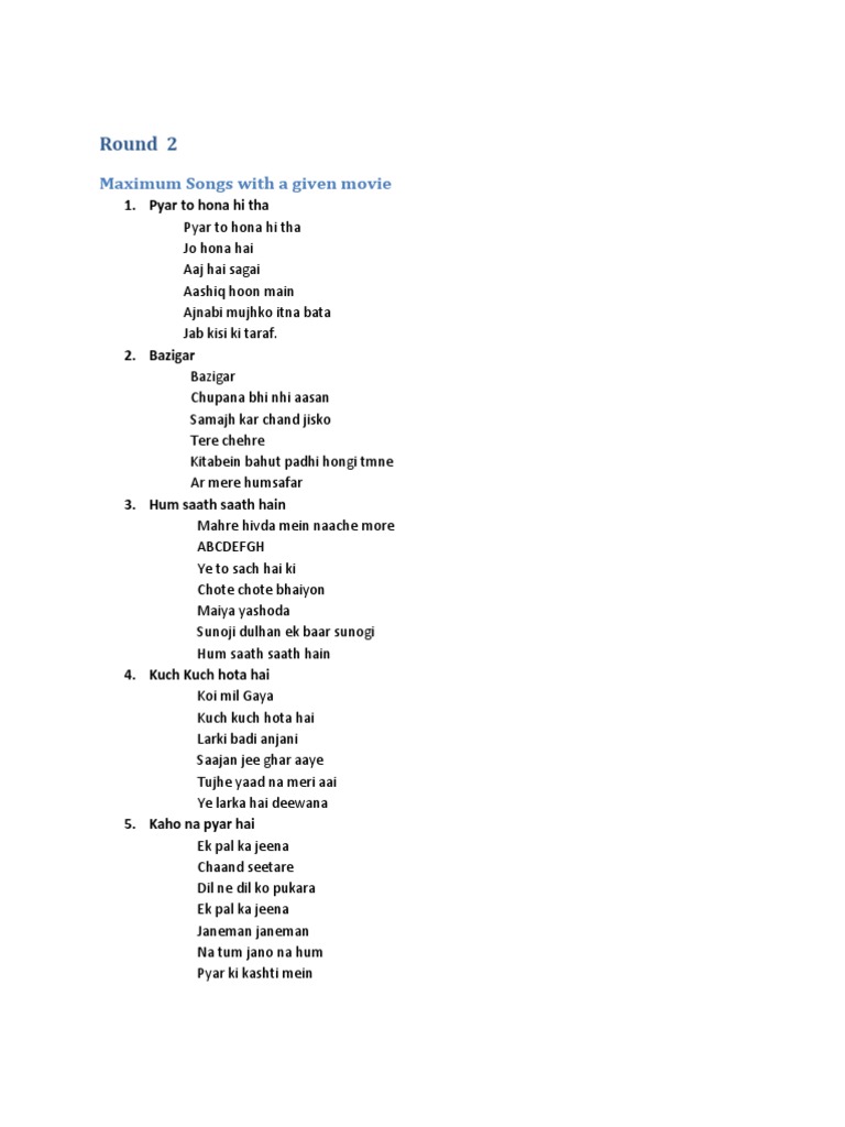 Antakshari Rounds | Hindi Language Films | Cinema Of India