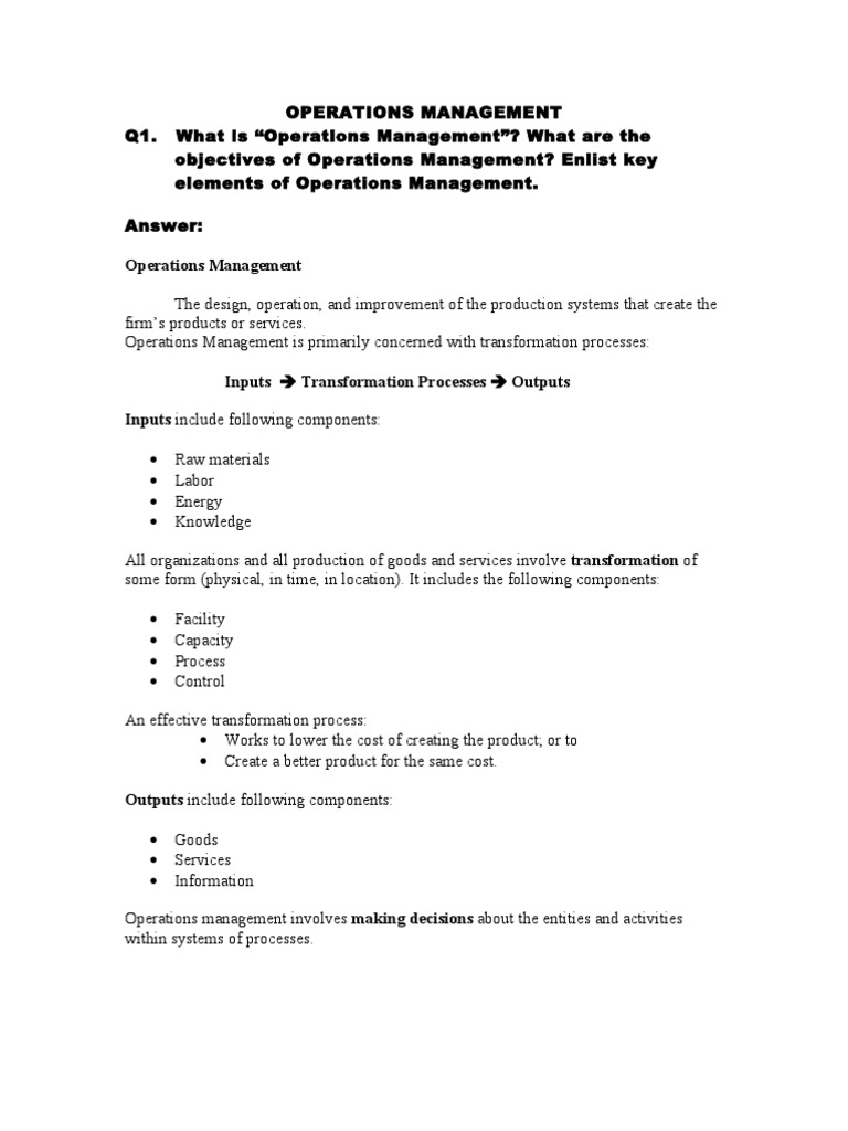 Operations Management | PDF | Operations Management | Inventory