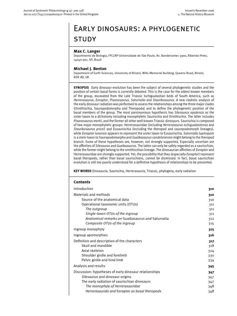 Dinosaur Study 1 | PDF | Vertebra | Dinosaurs