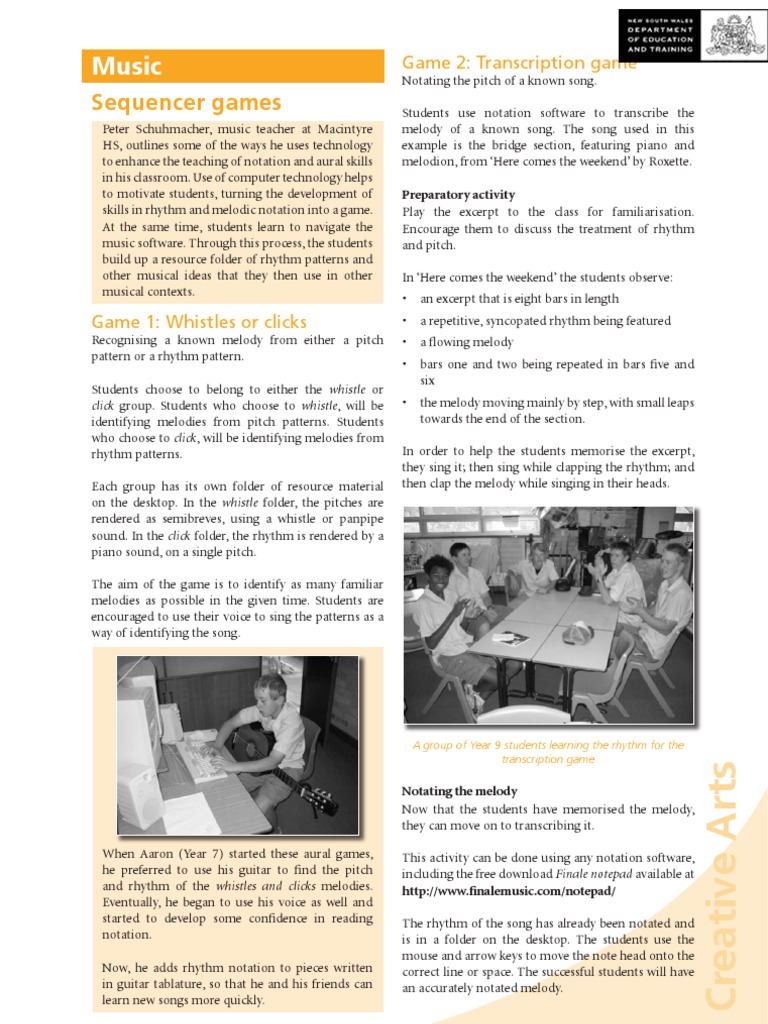 Music: Sequencer Games | PDF | Musical Compositions | Musical Notation