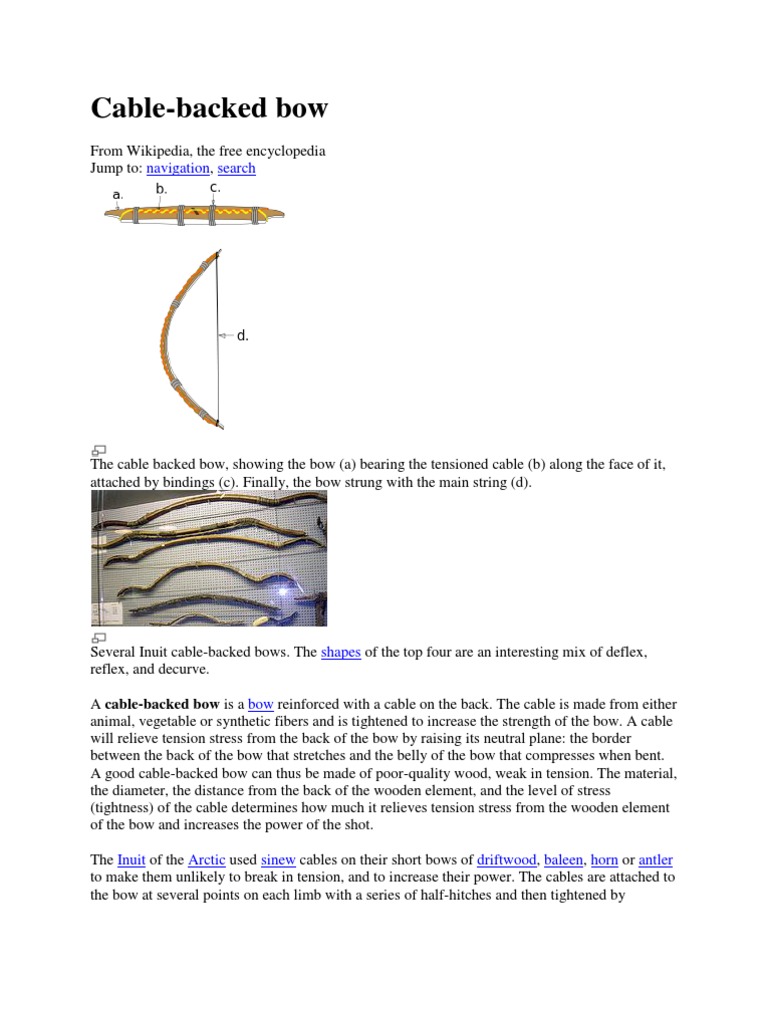 Reinforced Bows: Cable-Backed Bows | PDF